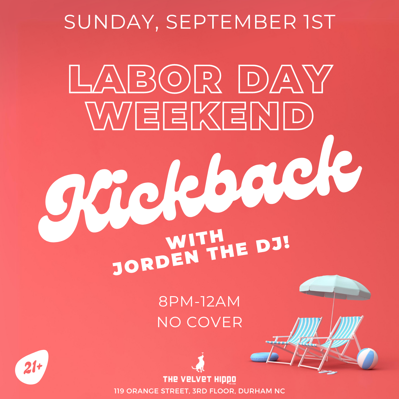 Labor Day Weekend Kickback at The Velvet Hippo - Downtown Durham Inc