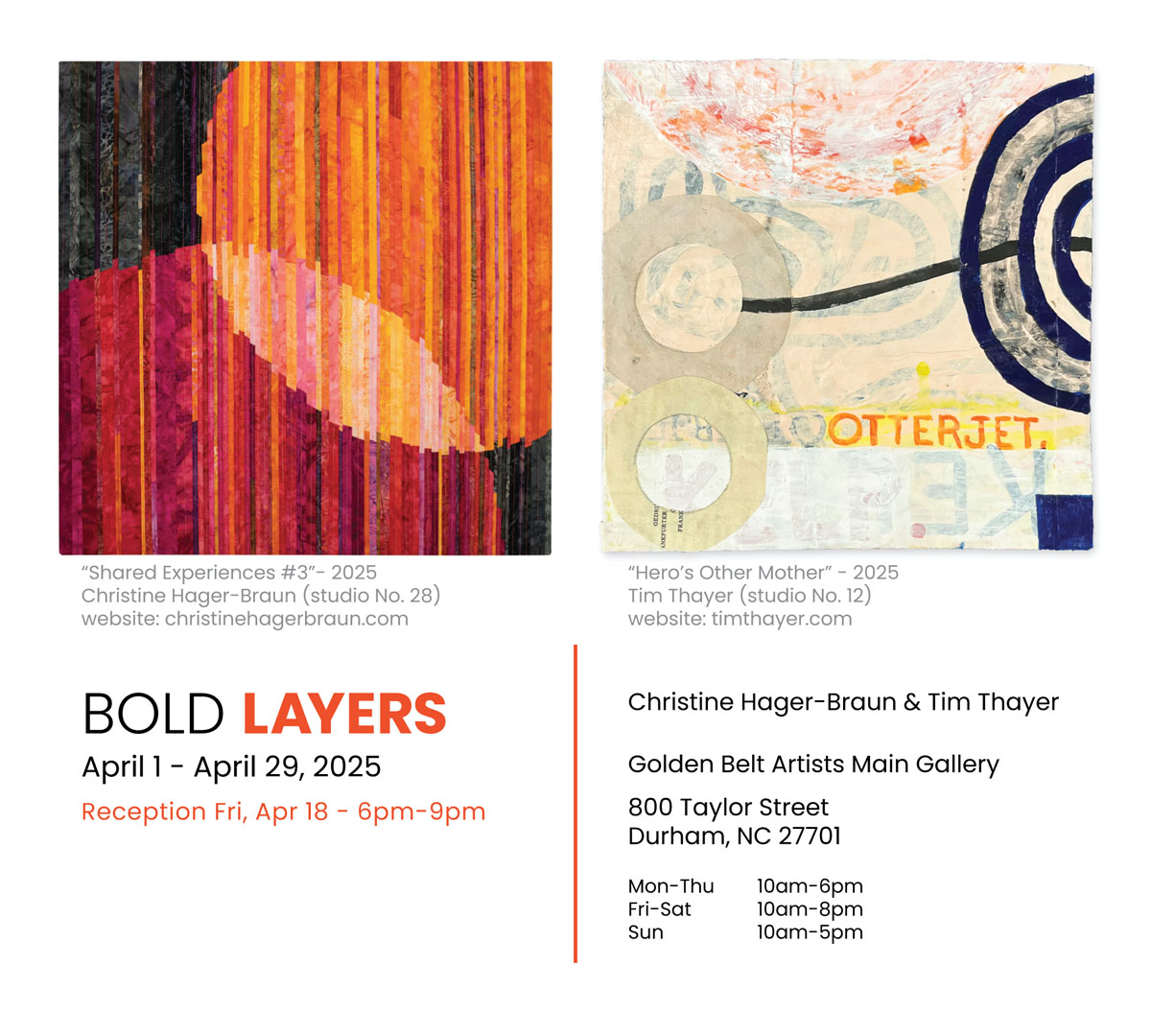 BOLD Layers Artwork by Christine Hager-Braun + Tim Thayer - Downtown ...