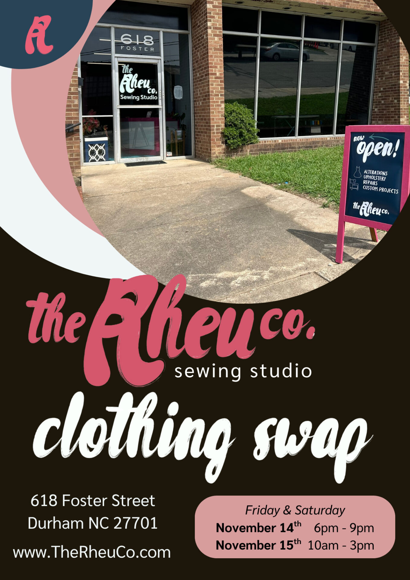 Community Clothing Swap @ The Rheu Co. Sewing Studio - Downtown Durham Inc